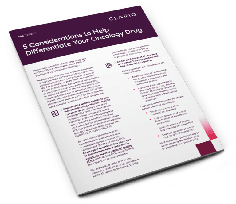 Differentiate your oncology drug with PROs | Clario
